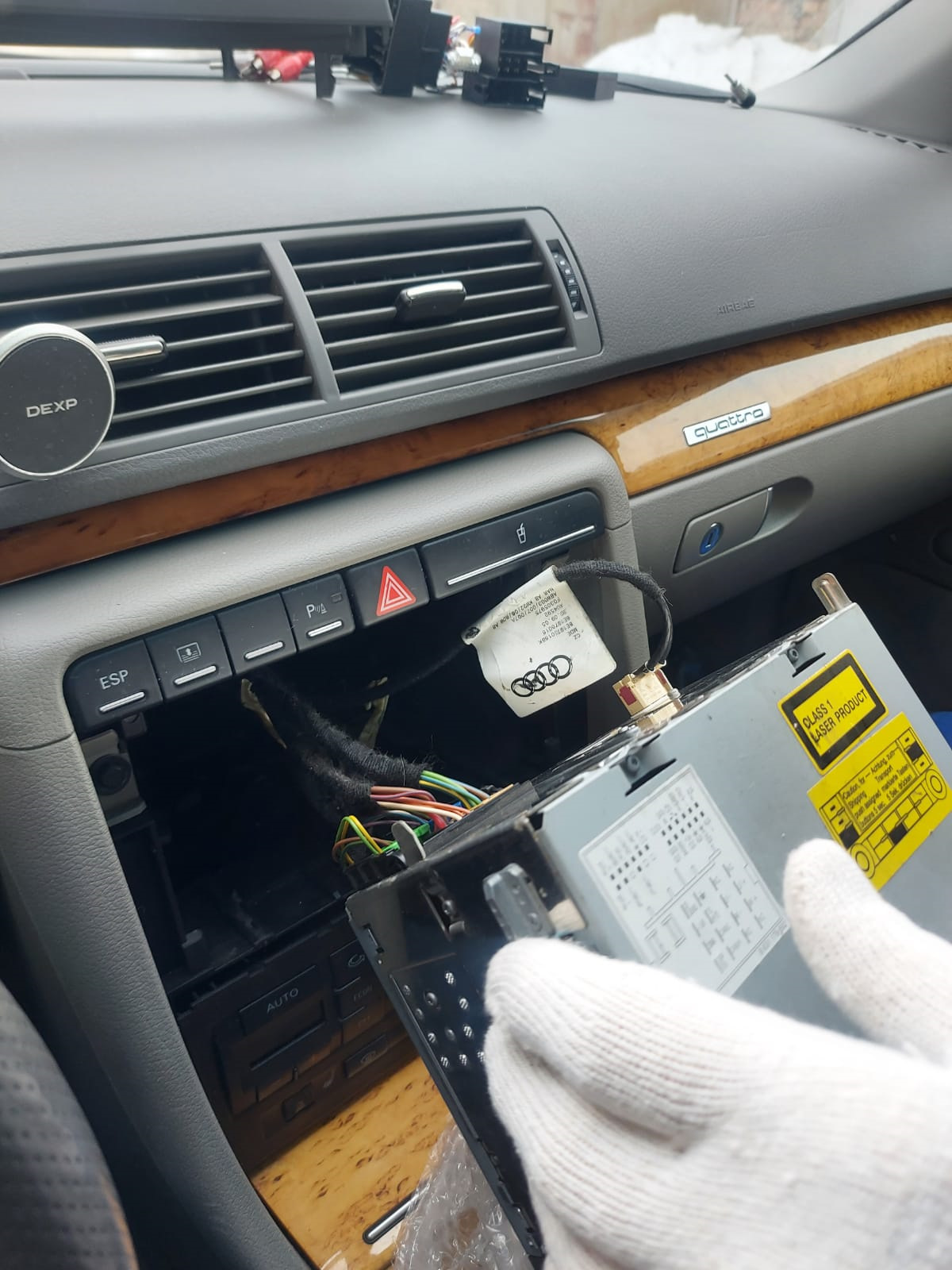 Установка автомагнитолы андройд — Audi A4 (B7), 2 л, 2007 года ...