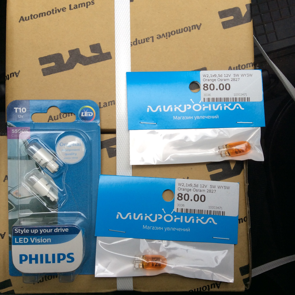 2827 Лампа 5W б/ц желтая WY5W OSRAM | Запчасти на DRIVE2