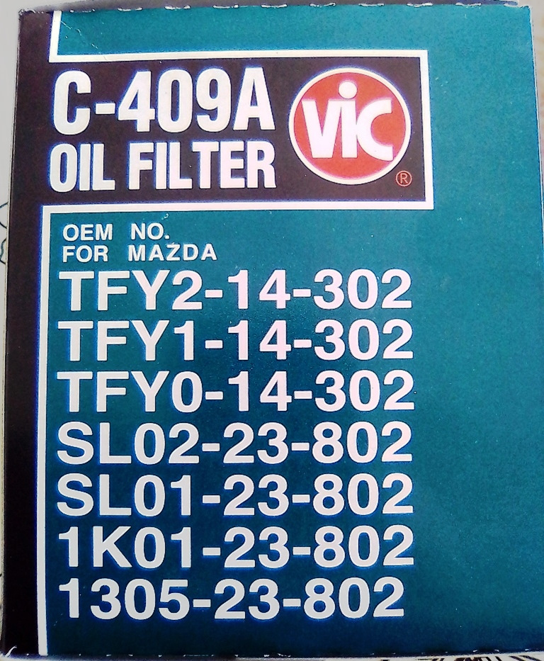 C409A Фильтр масляный TFY0-14-302TFY2-14-302 W1145/80 Mazda diesel TOPFILS | Запчасти на DRIVE2