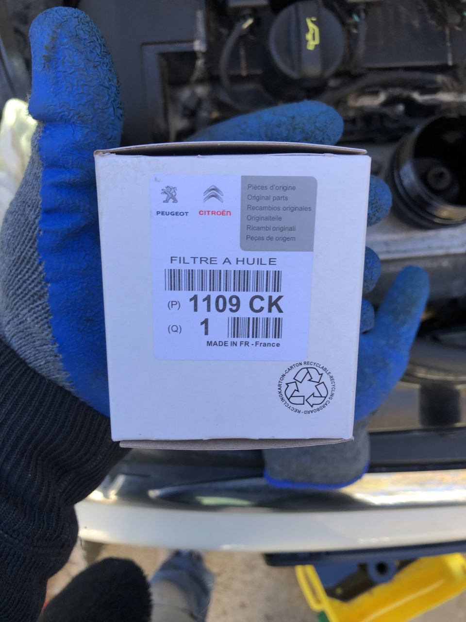 1109CK Фильтр масляный Peugeot Citroen | Запчасти на DRIVE2
