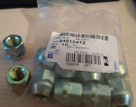 94515412 Гайка колесная GM | Запчасти на DRIVE2