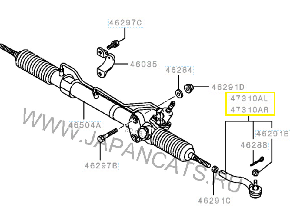 4422A037 Наконечник рулевой тяги Mitsubishi | Запчасти на DRIVE2