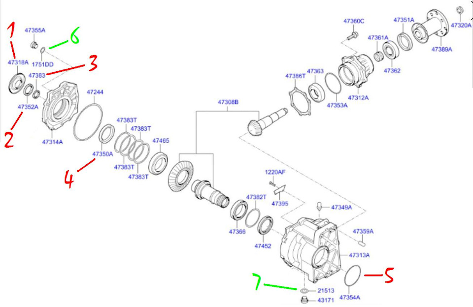 473763B800 Уплотнительное кольцо кпп KIA HYUNDAI | Запчасти на DRIVE2