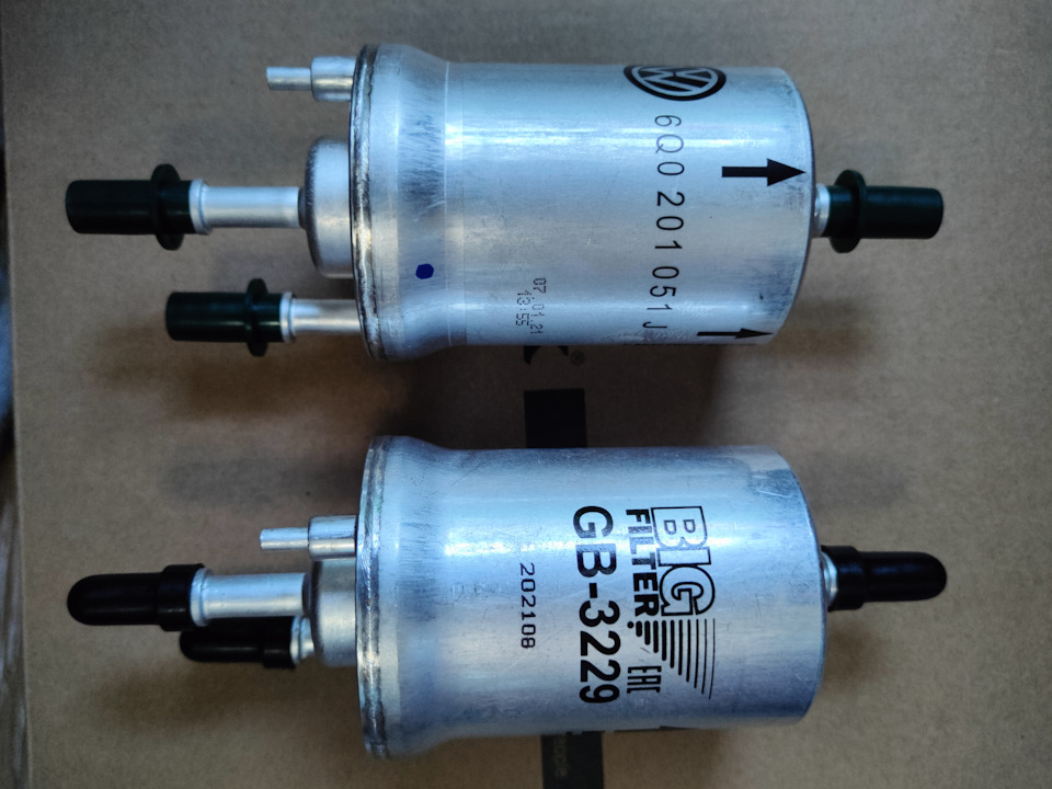 BIG FILTER GB-3229 vs VAG 6Q0 201 051 J — Skoda Rapid (2G), 1,6 л, 2020 ...