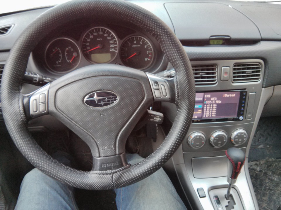Установил Multitronics, Обшил потертый руль и поставил ручку АКПП. — Subaru Forester (SG), 2 л ...