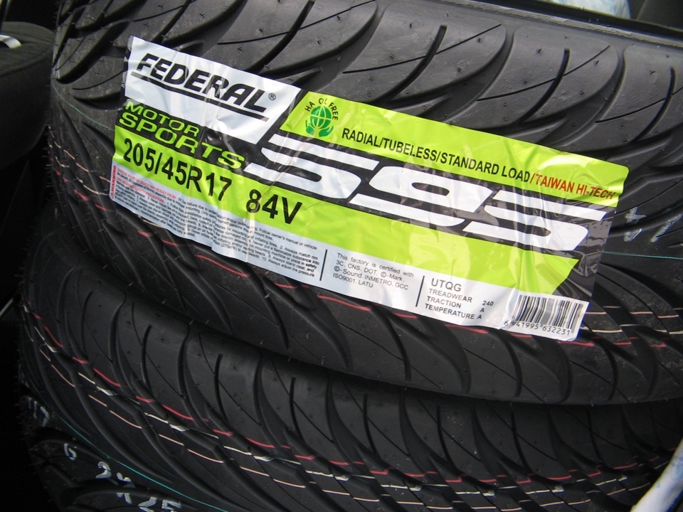 Подготовка к сезону:Federal SS595 205/45 R17 84V — BMW 5 series (E28 ...