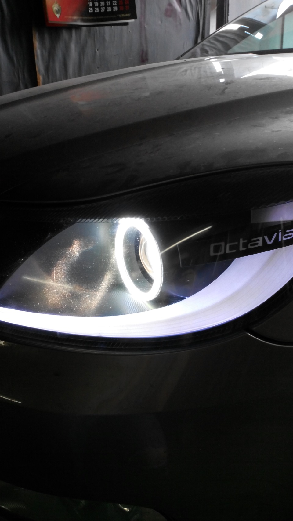 Ангельские глазки и покраска фар — Black Angel EyEs Skoda — Skoda ...