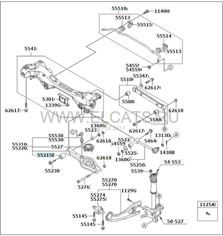 Сайленты задних нижних поперечных рычагов — Hyundai i30 (2G), 1,6 л ...