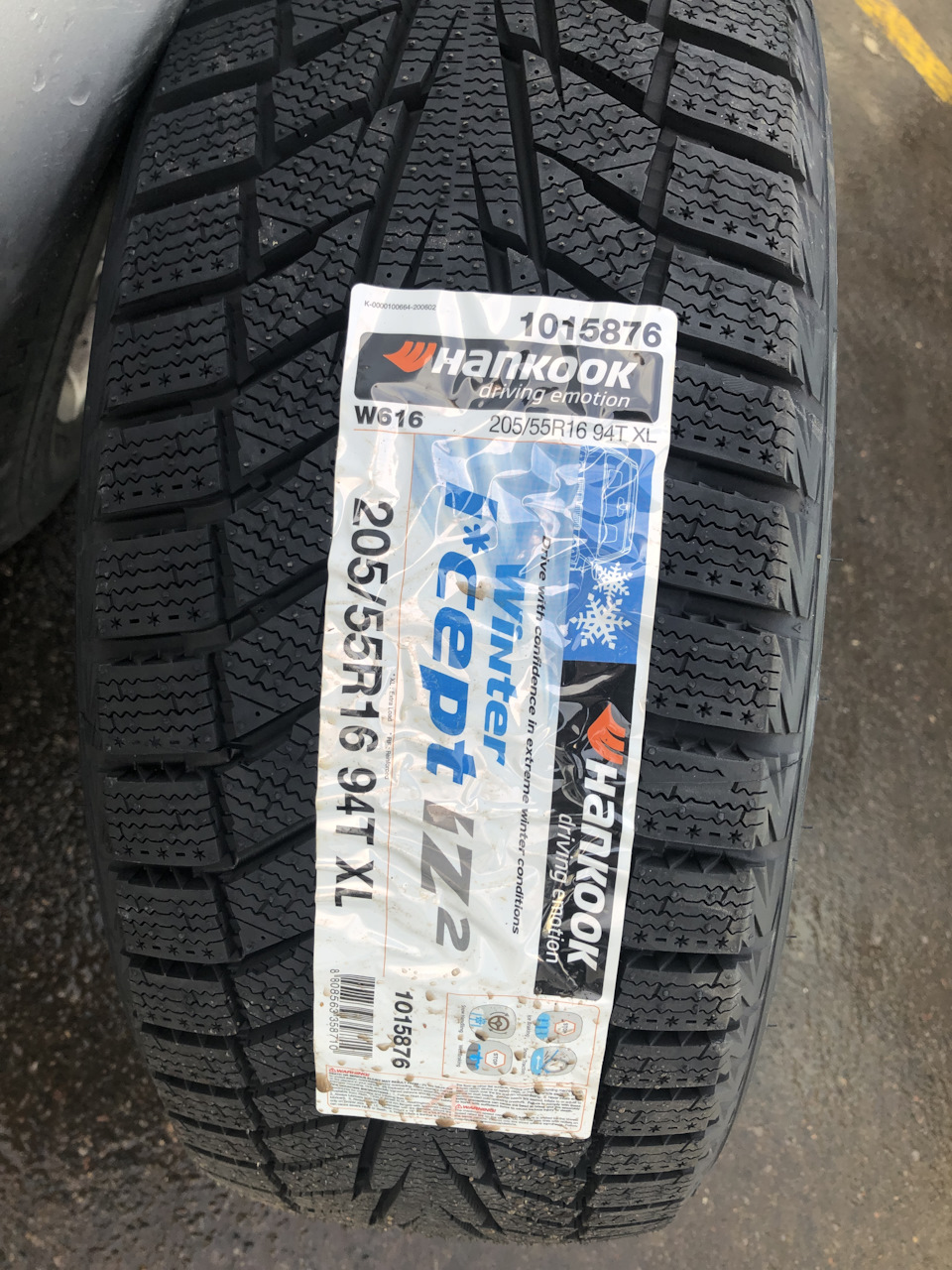 Зимняя резина Hankook W616 — 205/55R16 — Audi A4 (B6), 1,8 л, 2001 года ...