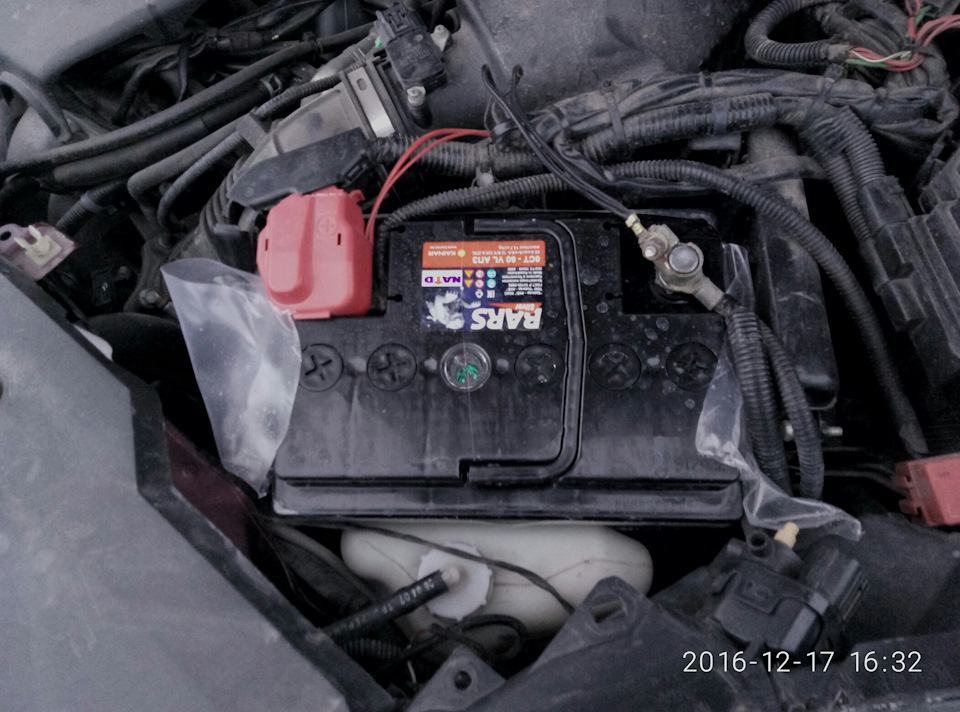 Новый аккумулятор — Honda CR-V (RE), 2,4 л, 2008 года | расходники | DRIVE2