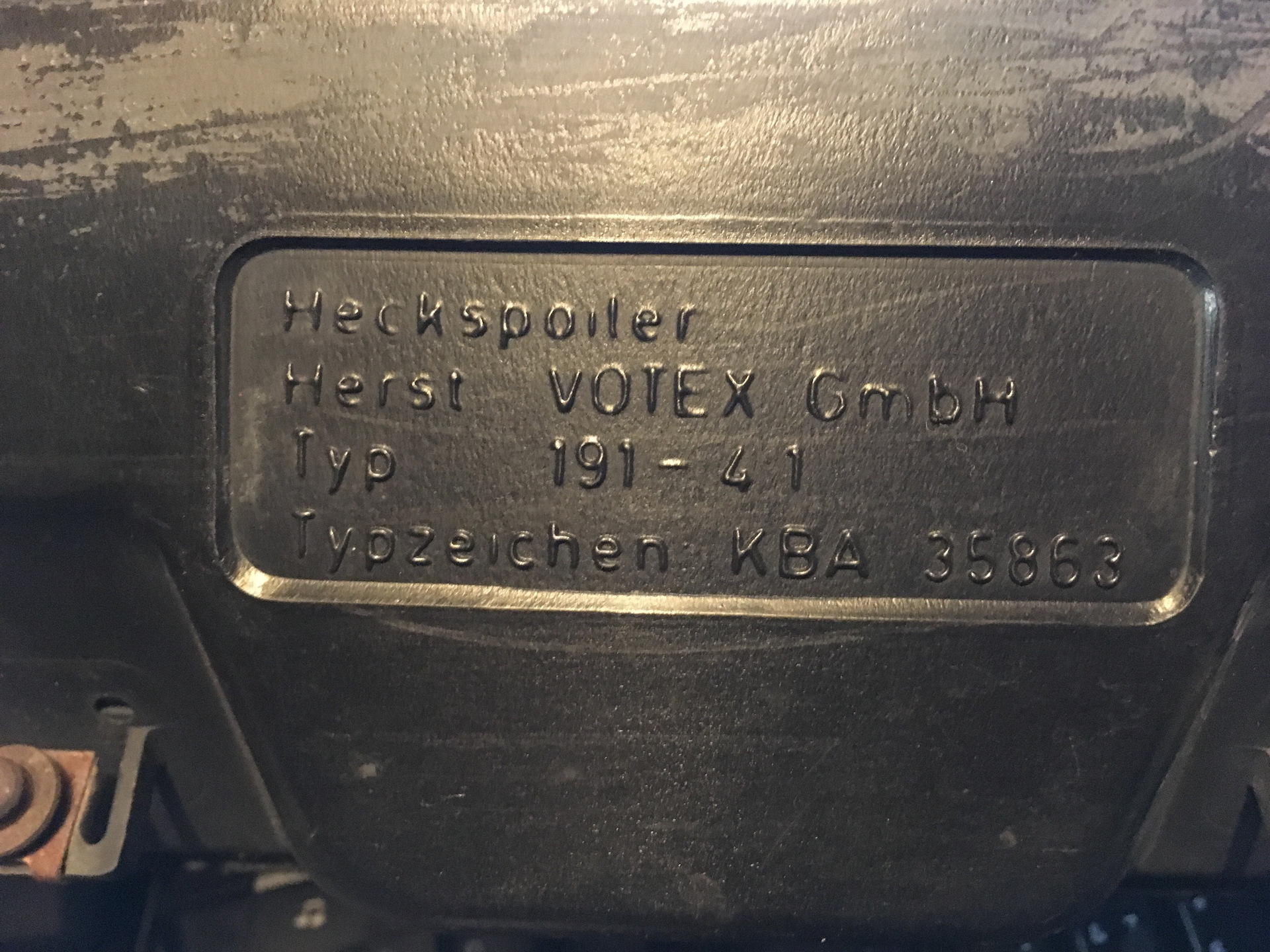 Votex Rear Roof Spoiler — Volkswagen Golf Mk2, 9,9 л, 1990 года | аксессуары | DRIVE2