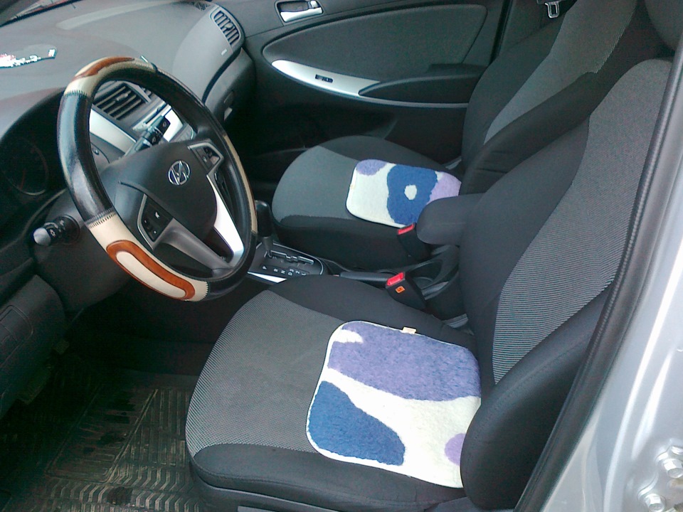 Оплетка на руль (временные меры) — Hyundai Solaris (1G), 1,6 л, 2013 ...