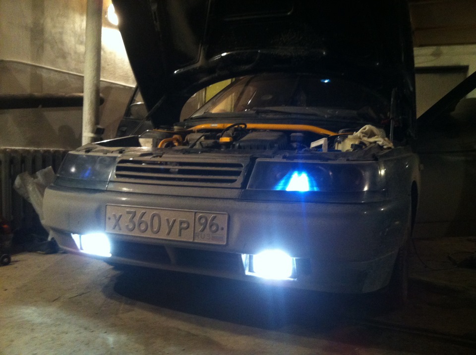 Тонировка фар, полоса на лоб — Lada 21124, 1,5 л, 2004 года | стайлинг ...