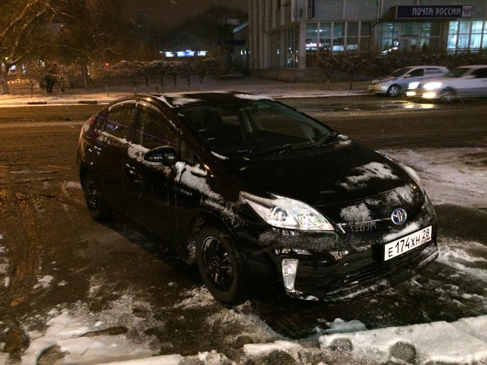 Холодишка пошла или как вовремя поменял резину)) — Toyota Prius (30), 1 ...