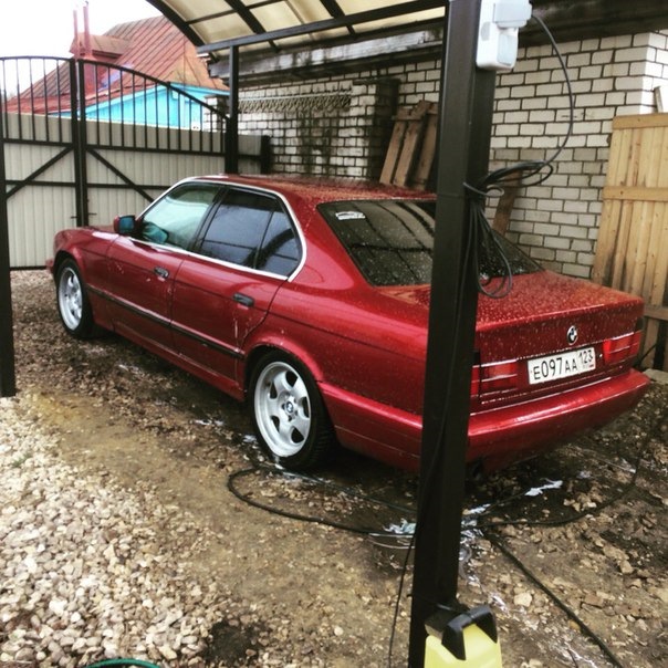 Переобулись на R17 и помылись — BMW 5 series (E34), 2 л, 1991 года ...
