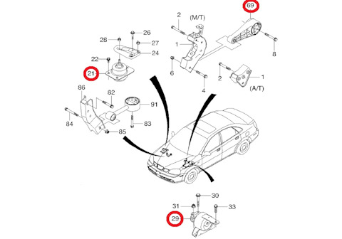 96550232 Опора двигателя перед левая GM | Запчасти на DRIVE2