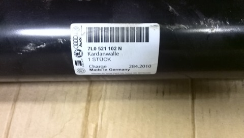 7L0521102N Карданный вал VAG | Запчасти на DRIVE2