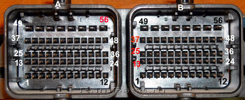 Распиновка колодки подключения ЭБУ BOSCH ME17.9.7 (два разъема) — DRIVE2