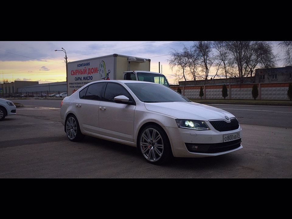 Переобулись. R19, eibach -35 — Skoda Octavia A7 Mk3, 1,8 л, 2014 года | колёсные диски | DRIVE2