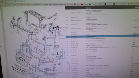 8E0807105QGRU Облицовка бампера VAG | Запчасти на DRIVE2