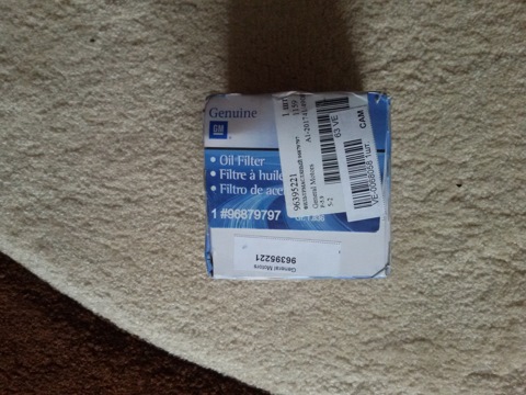 96395221 Фильтр масляный GM | Запчасти на DRIVE2