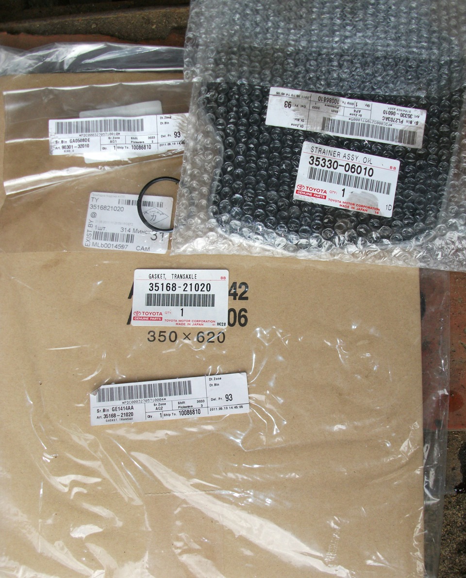 Замена фильтра и жидкости АКПП — Toyota Highlander (XU20), 2,4 л, 2006 ...