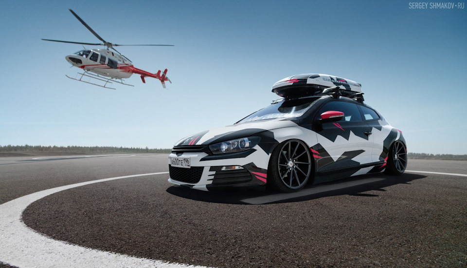 VW Scirocco from Ekb and helicopter. — Сообщество «Автотюнинг» на DRIVE2