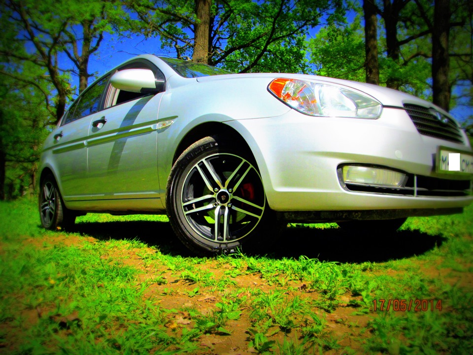 литые диски R15 Lorenso 1744 — Hyundai Verna (MC), 1,4 л, 2007 года ...