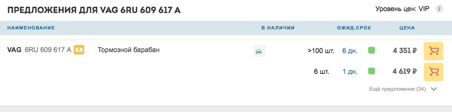 6RU609617A Тормозной барабан VAG | Запчасти на DRIVE2
