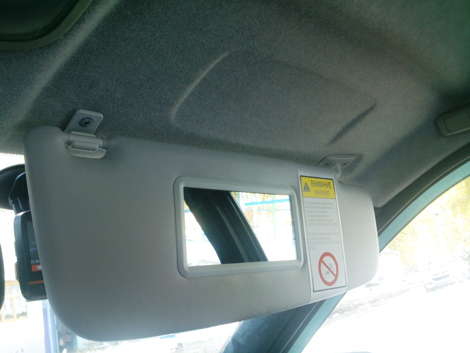 Солнцезащитные козырьки — Lada Калина седан, 1,6 л, 2007 года ...