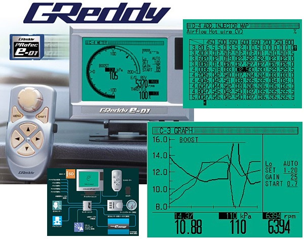 GREDDY E Manage (blue)+ E 01 — Toyota Starlet (90), 1,5 л, 1998 года ...
