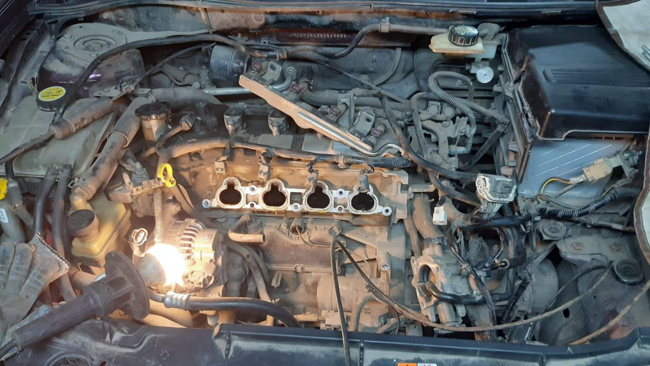 Замена датчика детонации, Ошибка P0328 — Mazda 3 (1G) BK, 1,6 л, 2007 ...