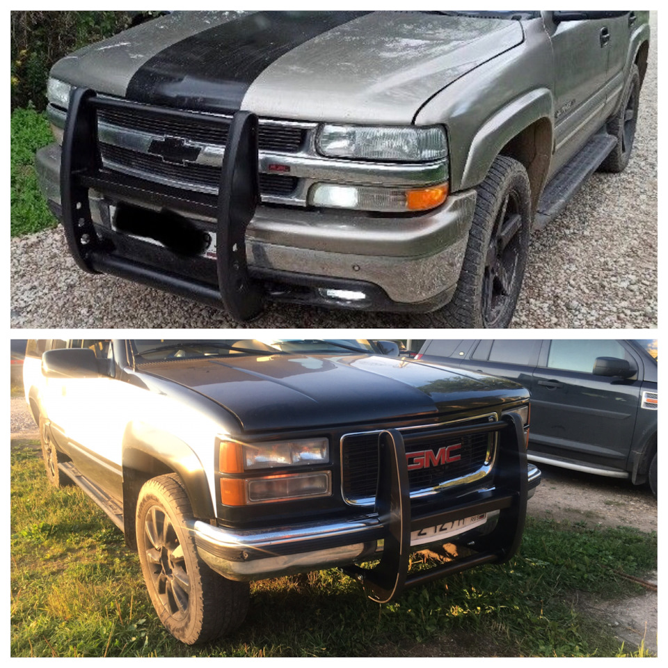 Кенгурин, push bar на Chevrolet Avalanche (GMT800), Chevrolet Suburban ...