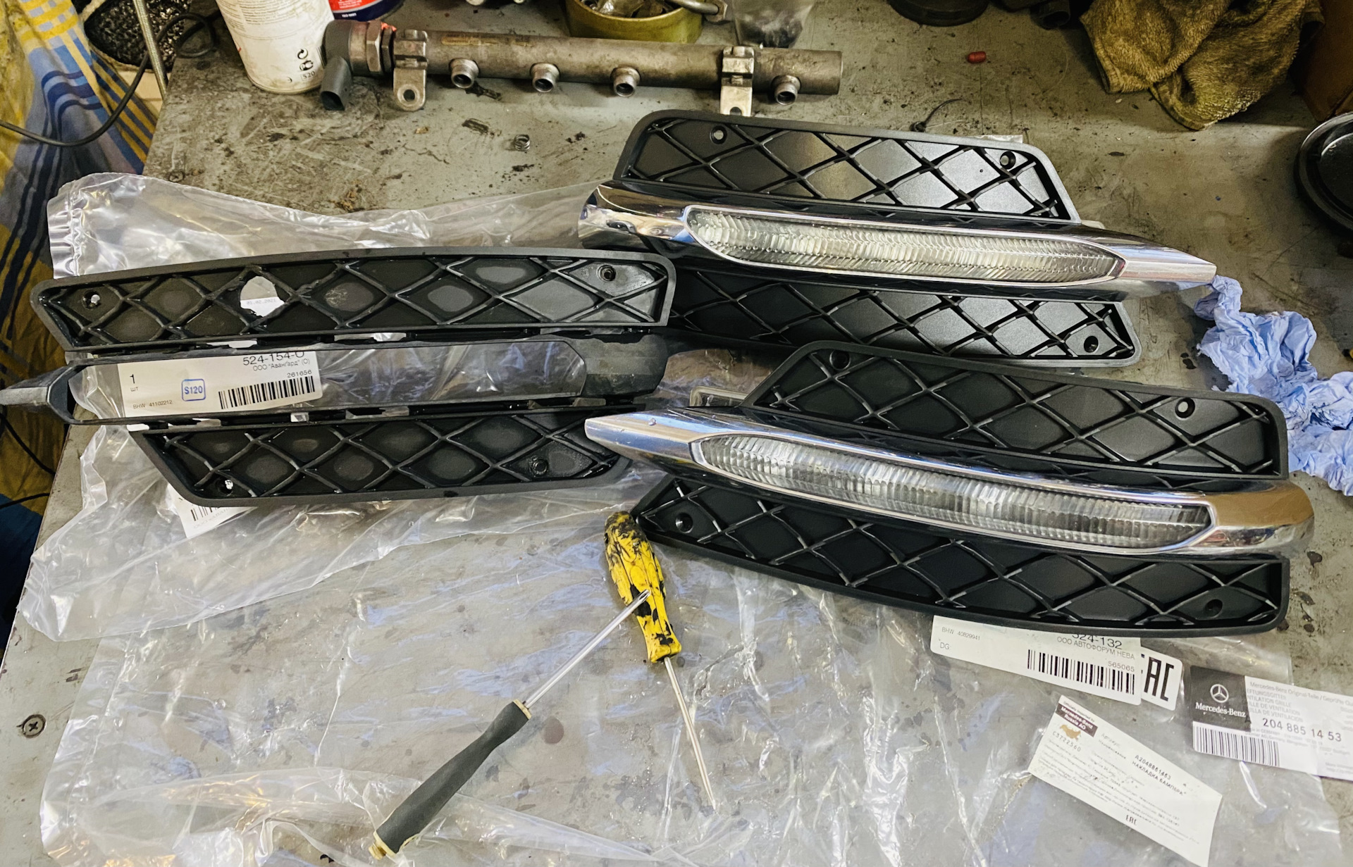 Пружины и пластик ДХО — Mercedes-Benz C-Class (W204), 1,6 л, 2013 года ...