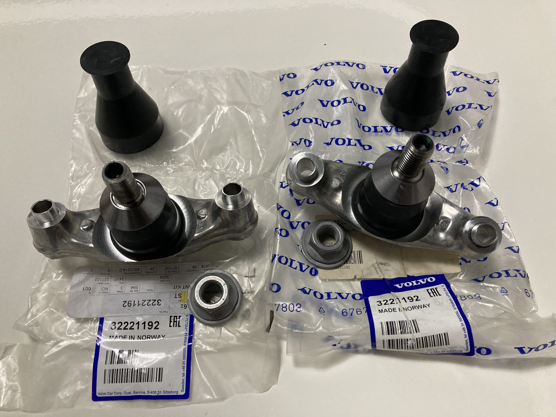 Замена передних шаровых опор и углы установки колес — Volvo S90 (2G), 2 ...