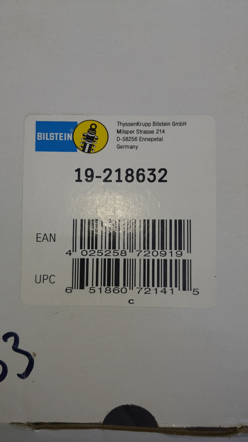 19218632 Амортизатор стандартный задний серии B4 BILSTEIN | Запчасти на ...