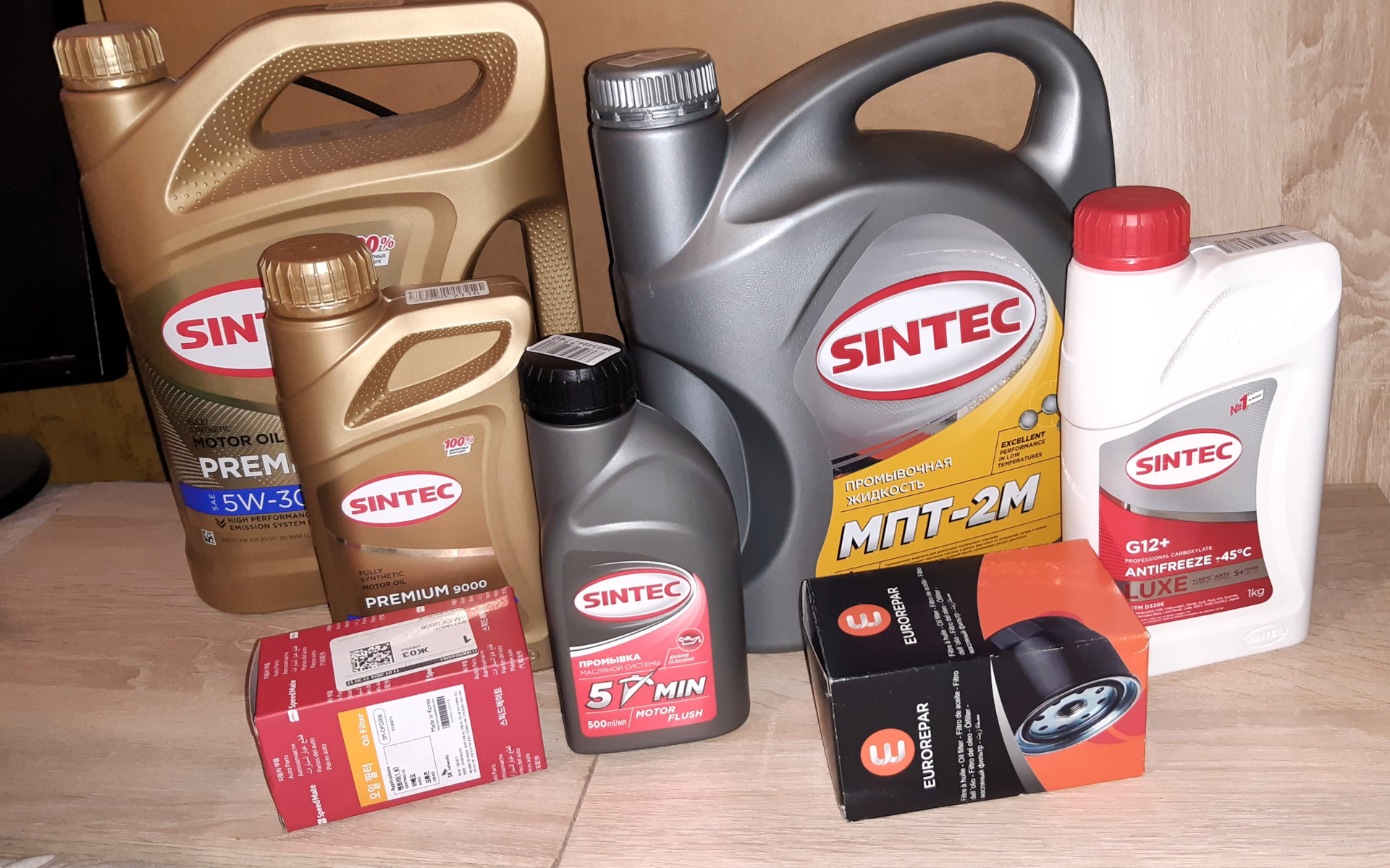 Набор для замены масла от SINTEC. — Opel Zafira B, 1,8 л, 2012 года ...