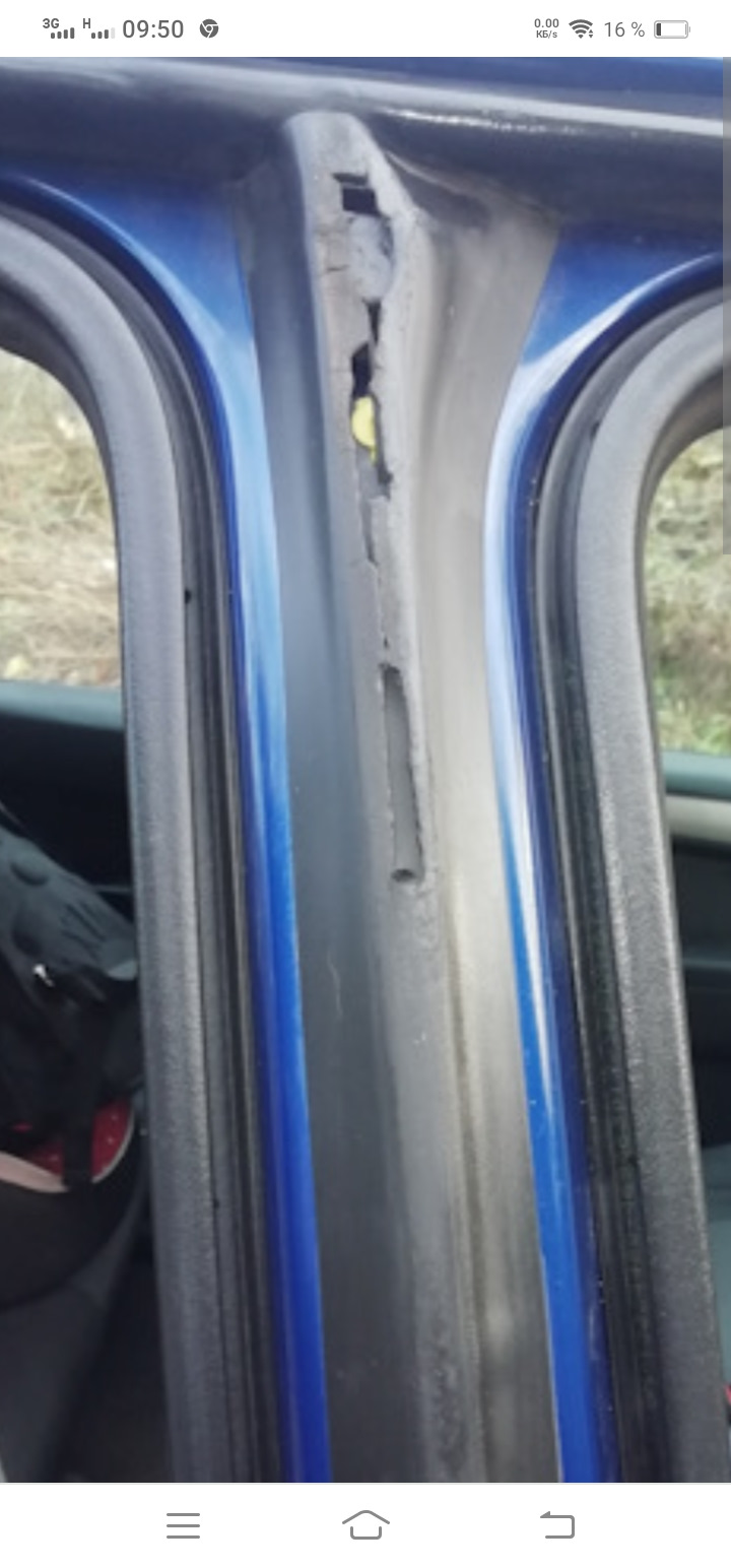 Накладки на стойке — Opel Zafira A, 1,6 л, 2000 года | кузовной ремонт ...