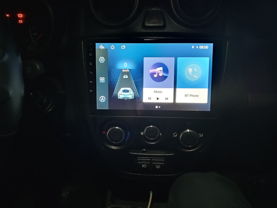 Магнитола андроид 9 дюймов. — Lada Гранта лифтбек, 1,6 л, 2016 года ...