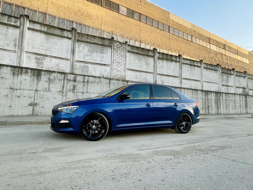 Занижение. Пружины H&R-35. 17 колёса на лето. — Skoda Rapid (2G), 1,4 л ...