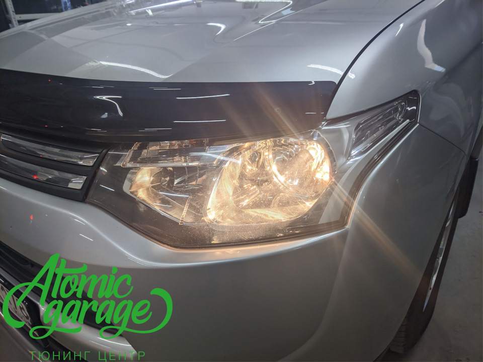 Mitsubishi Outlander 3, установка линз Bi-led Diliht Triled ...