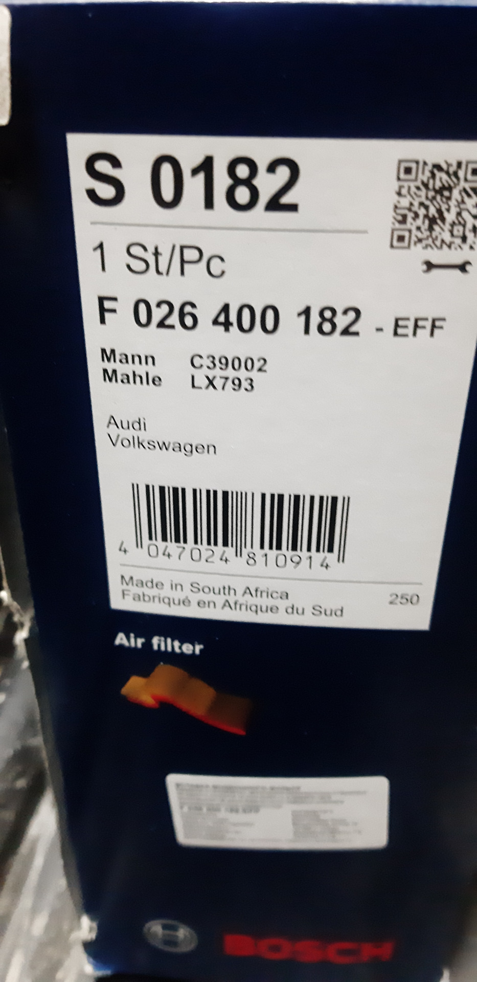 Фильтр ДВС И САЛОНА — Volkswagen Touareg (2G), 3,6 л, 2014 года ...