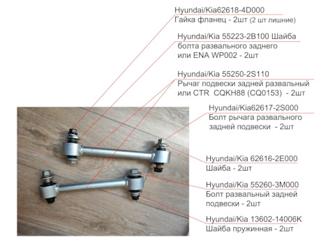 552502S110 Штанга подвески KIA HYUNDAI | Запчасти на DRIVE2