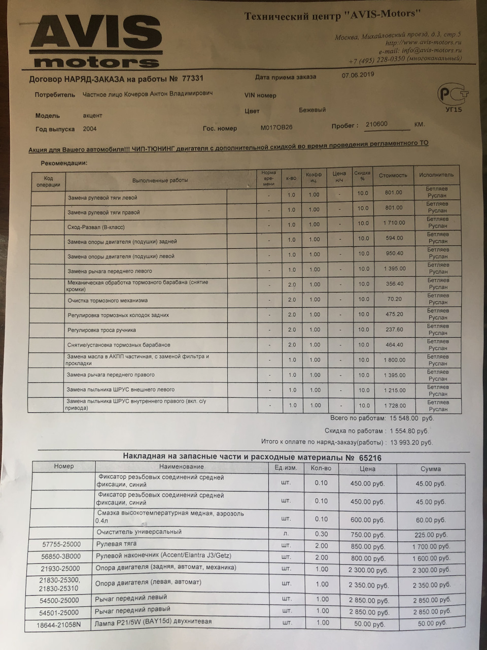 5450125000 Рычаг передней подвески правый KIA HYUNDAI | Запчасти на DRIVE2