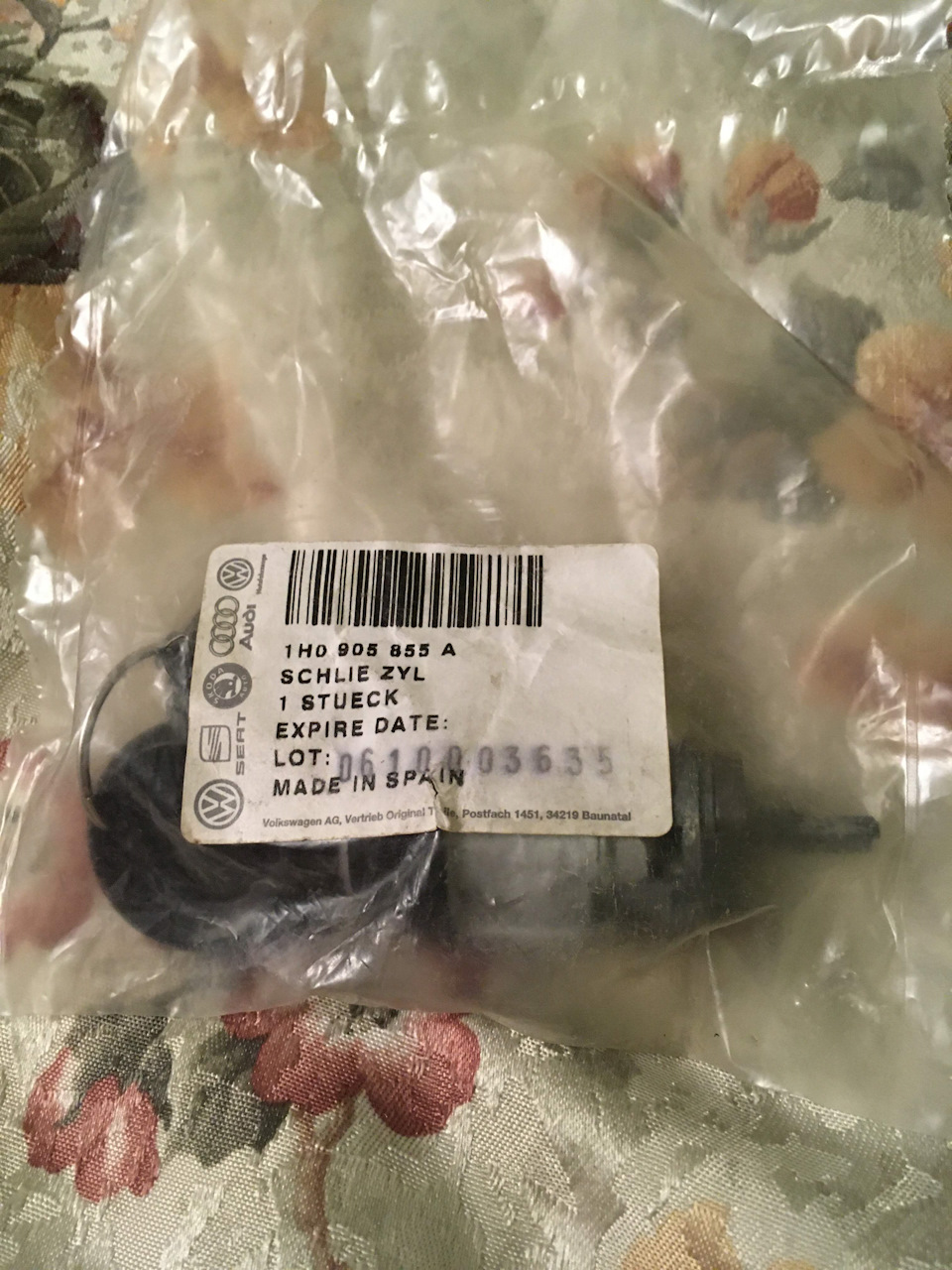 1H0905855A Замок зажигания-с ключом / VW Polo, Golf-II/III, Jetta ...