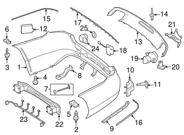 A0039949245 Крепеж заднего бампера Mercedes | Запчасти на DRIVE2