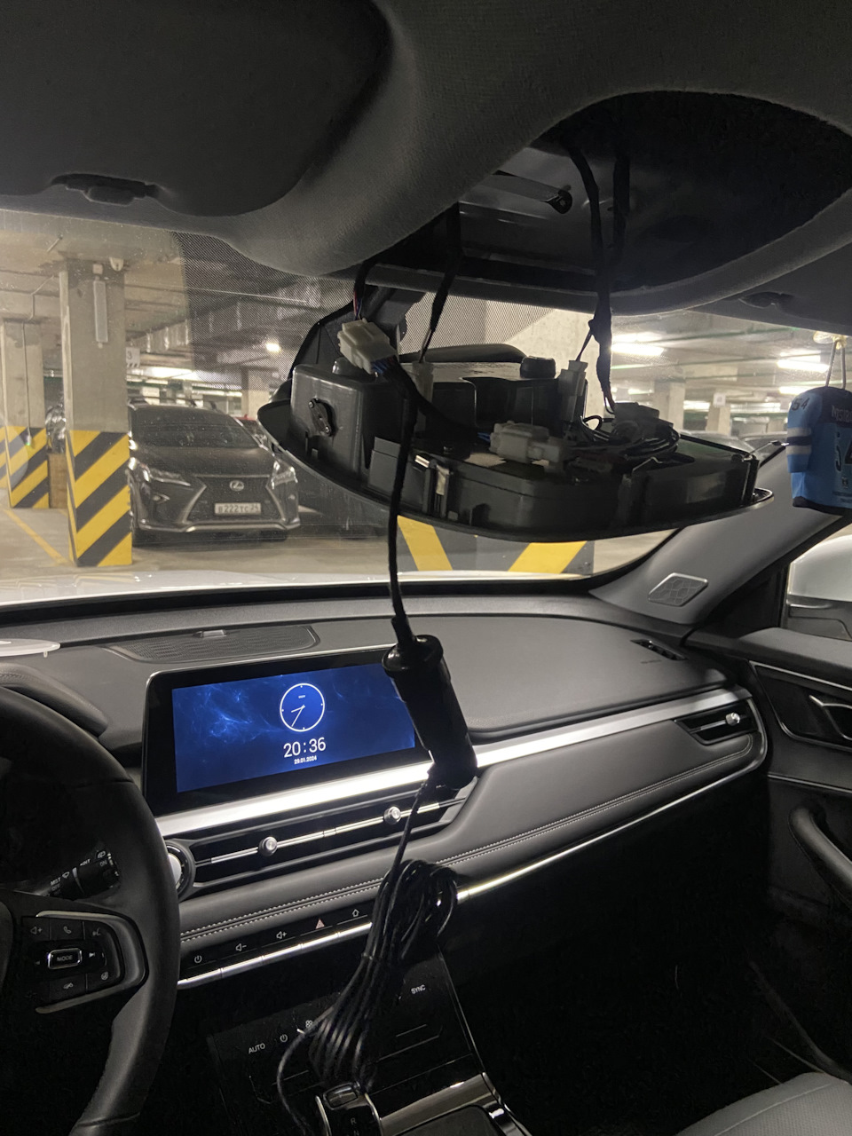 Установка видеорегистратора через переходник в плафон — Chery Tiggo 7 ...