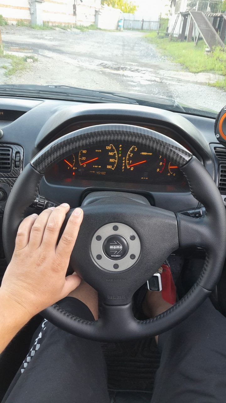 Руль Momo, немного доработал — Mitsubishi Legnum, 1,8 л, 1999 года ...