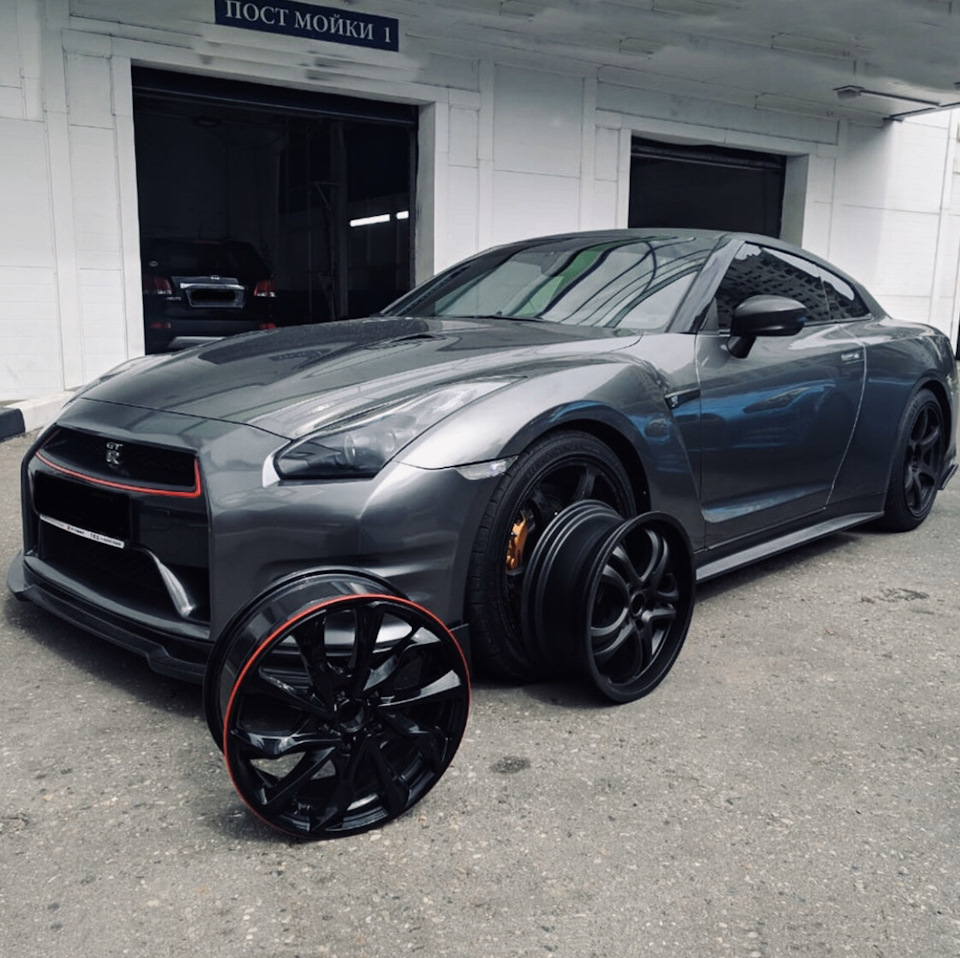 RAYS VR G2 Black Mat Paiting — Nissan GT-R (R35), 3,8 л, 2009 года ...