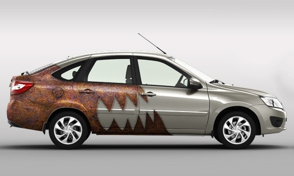 Антикор CROWN T40 vs DINITROL 4941 — Lada Vesta (1G), 1,6 л, 2018 года ...